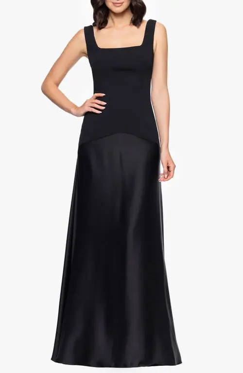 Betsy & Adam Sleeveless A-line Gown
