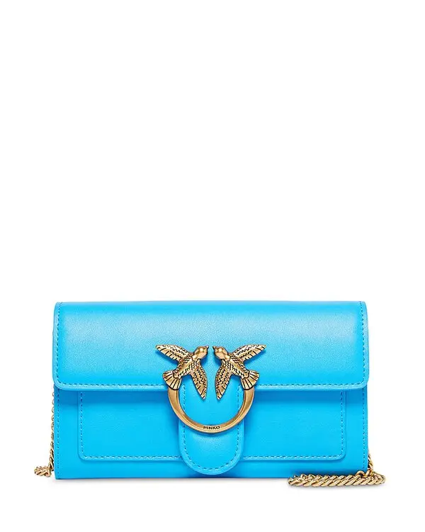 Pinko Loev Icon Leather Wallet On Chain