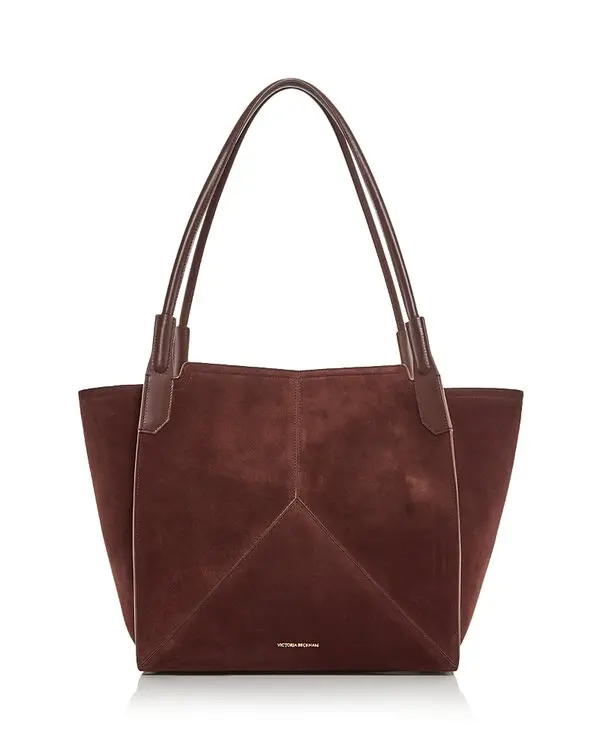 Victoria Beckham Soft Suede Tote - Dark Brown