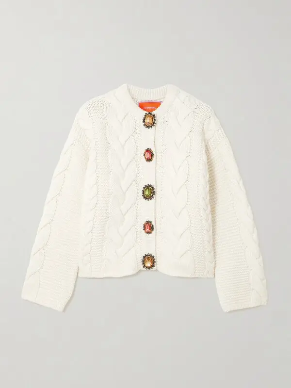 La DoubleJ Icon Portrait Wool-blend Cardigan