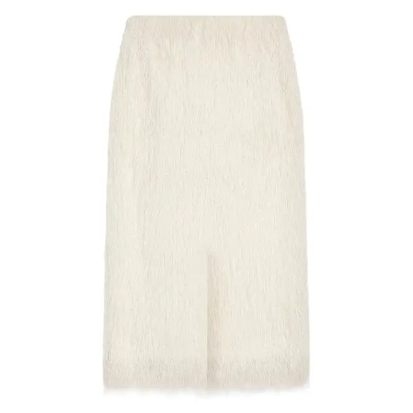 Dries Van Noten Midi Skirt With Fringe Detailing