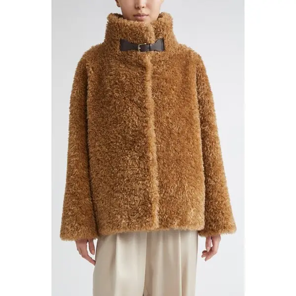 Herno Curly Faux Fur Jacket - Sabbia