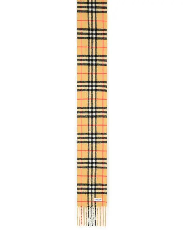Burberry Check' Cashmere Scarf - Beige