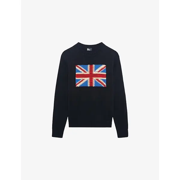 The Kooples Flag-embroidered Cotton Sweatshirt