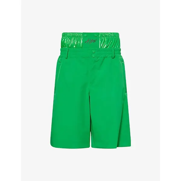 Moncler X Asap Rocky Wide-leg Shell Shorts - Green Spring
