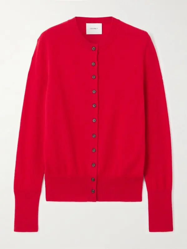 LISA YANG Nellia Cashmere Cardigan - Red
