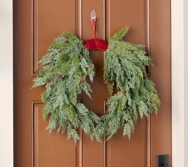 COZY COTTAGE BY LIZ MARIE Cypress & Pinecone Wreath