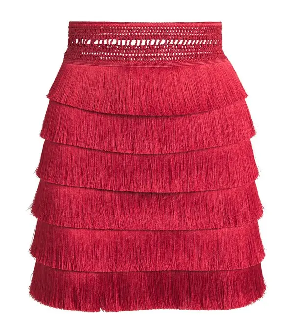 PatBO Fringed Mini Skirt