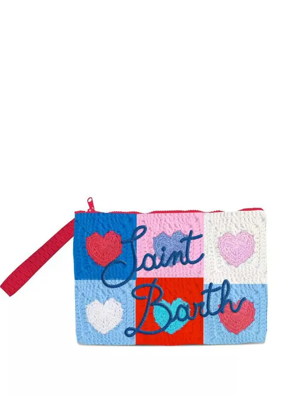 MC2 SAINT BARTH Heart-patch Crochet Clutch