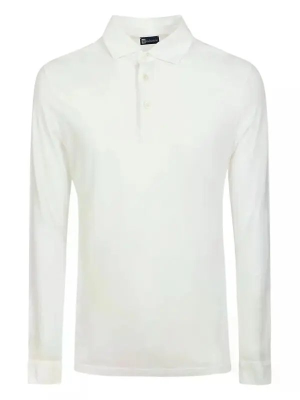 Alpha Industries Three-button Long-sleeve Polo Shirt - White