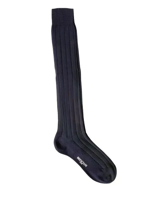 BRESCIANI Massimo Ribbed Socks - Blue