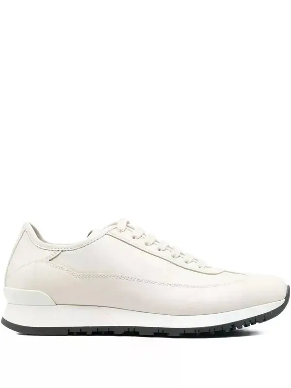 John Lobb Leather Low-top Sneakers - White