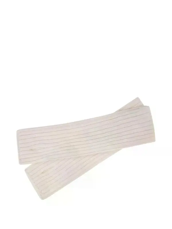 ZANONE Ribbed Fingerless Gloves - Neutrals
