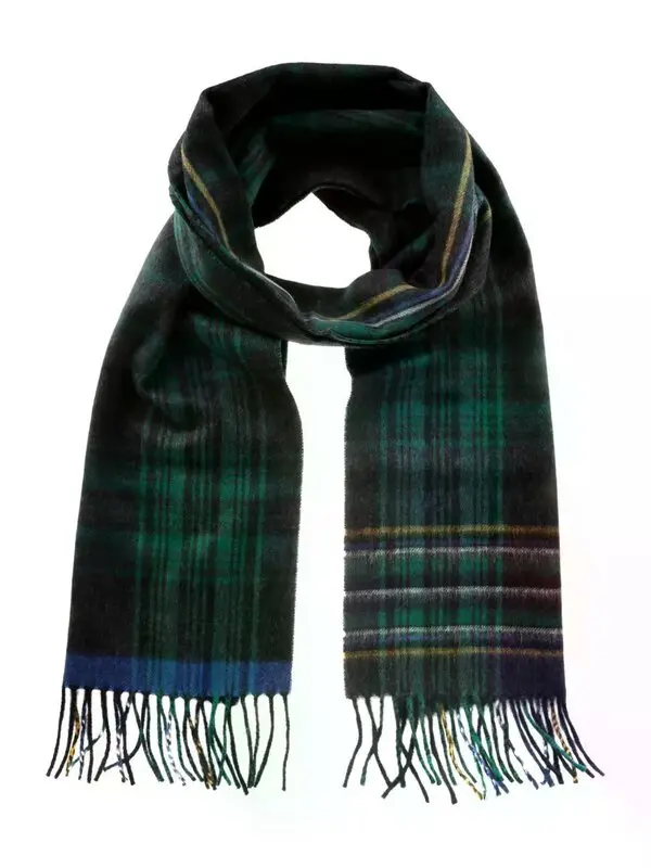 BEGG X CO Check Wool Scarf - Black