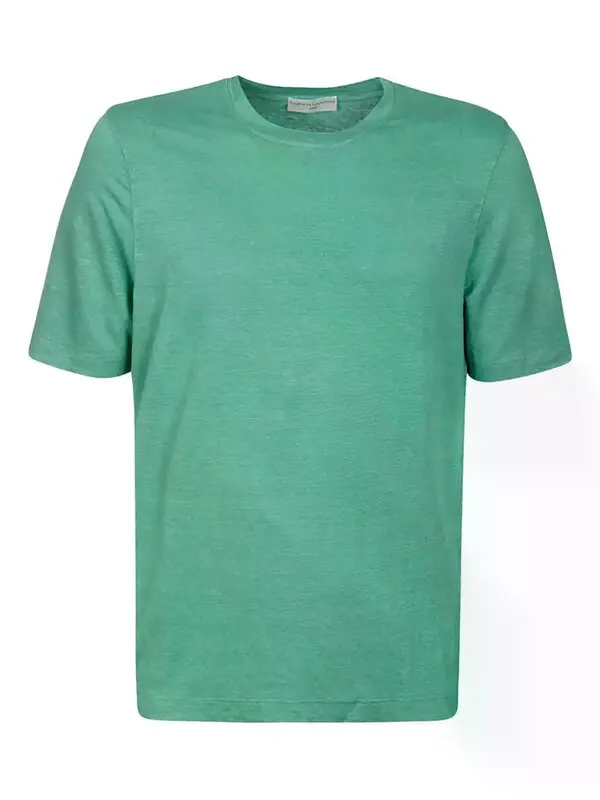 FILIPPO DE LAURENTIIS Linen Short-sleeve T-shirt - Green
