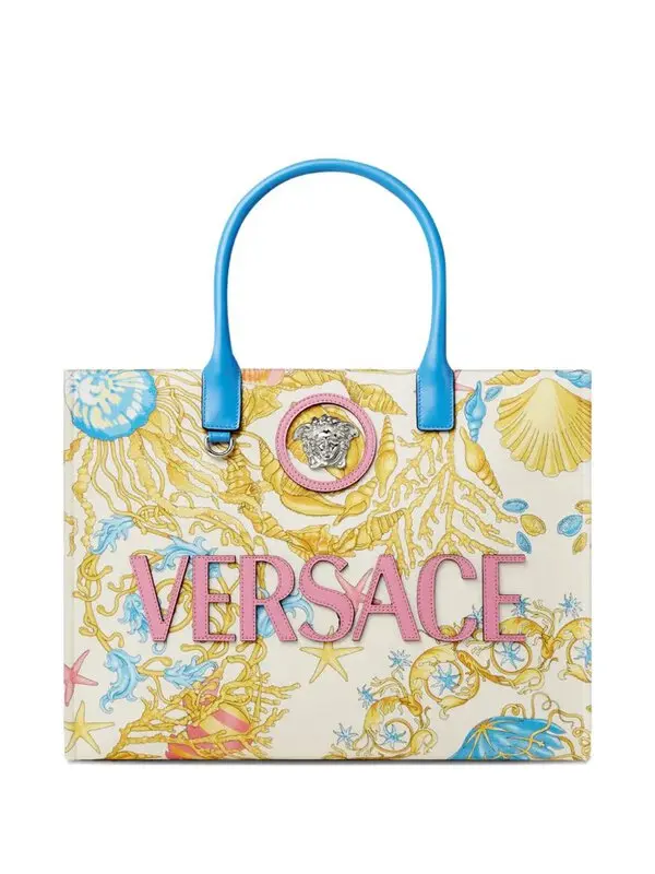 Versace Underwater Baroque Pattern Tote Bag - Multicolour