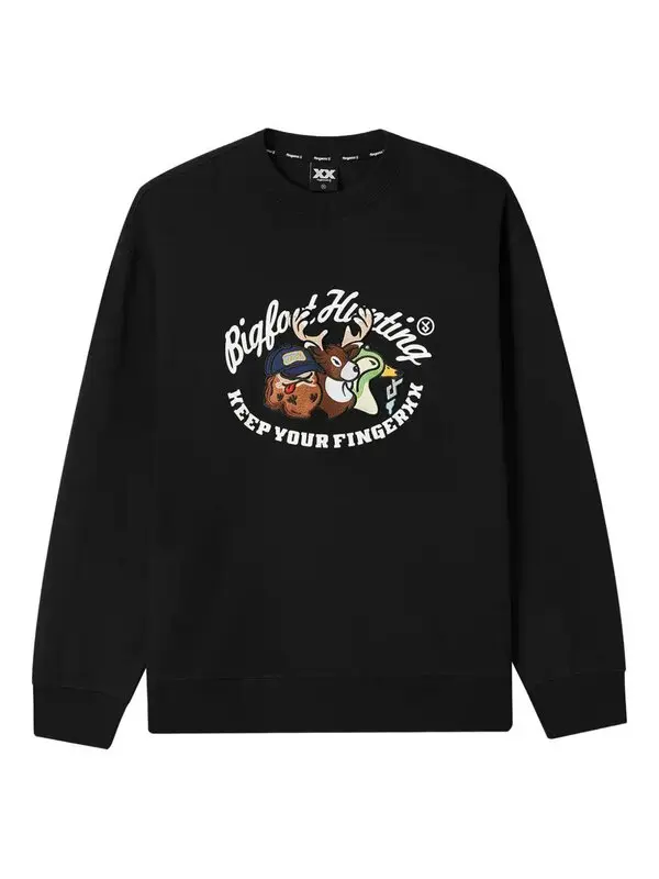FINGERCROXX Graphic-print Sweatshirt - Black