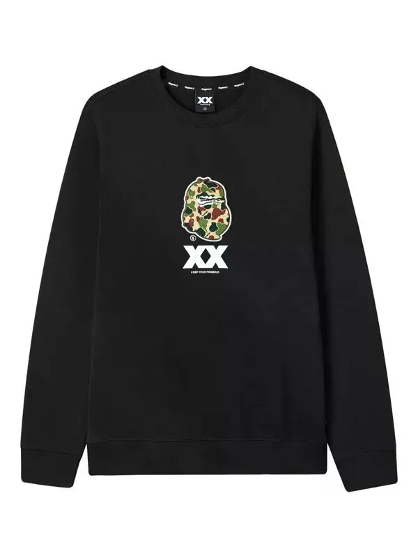 FINGERCROXX Graphic Crew-neck Sweatshirt - Black