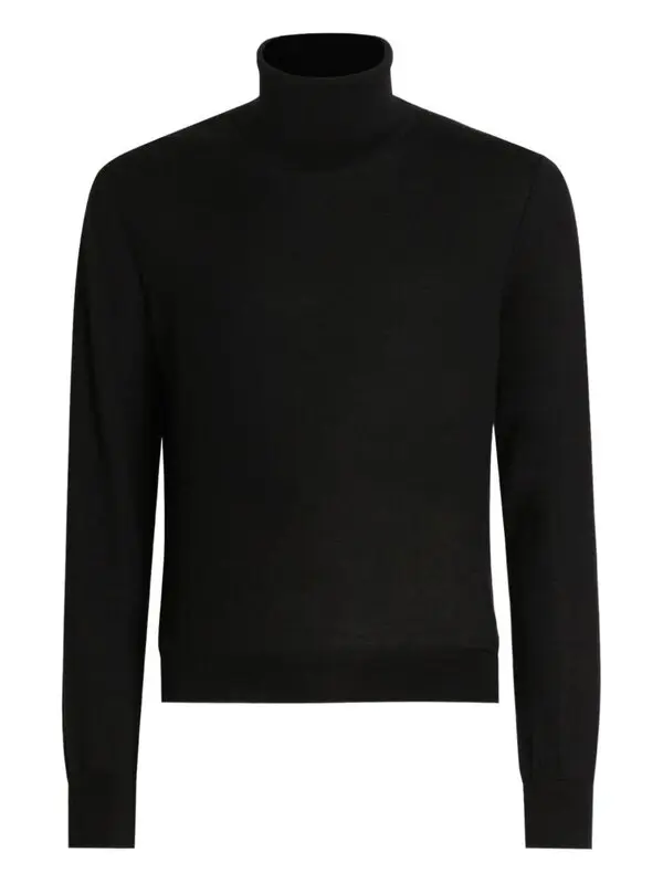 Dolce & Gabbana Plain Stitch Knit Cashmere Sweater - Black