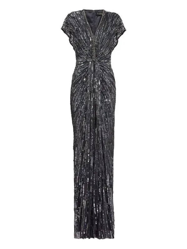 Jenny Packham Zola Floor-length Dress - Grey