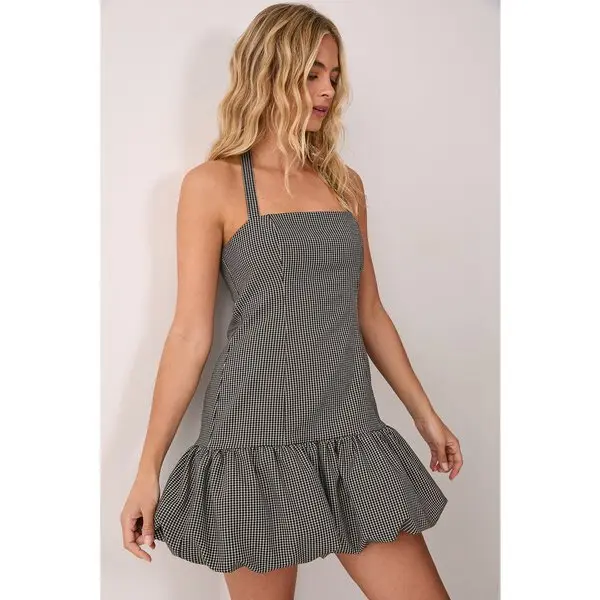 Nasty Gal Structured Bandeau Puffball Mini Dress