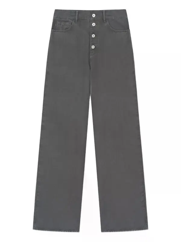 AERON Button-detailed Wide-leg Jeans