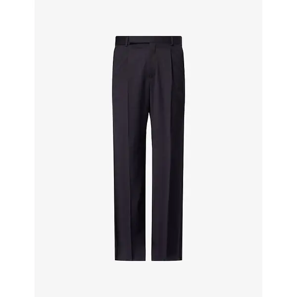 Emporio Armani Tailored Wide-leg Wool Trousers