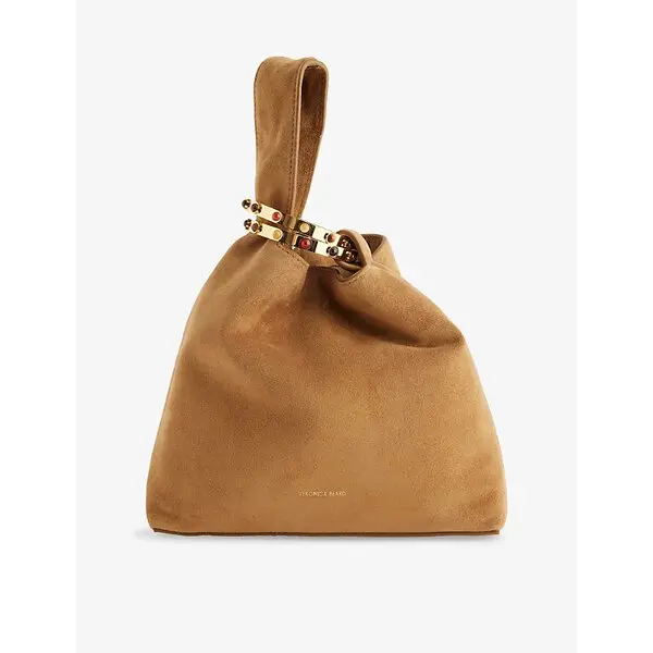 Veronica Beard Swing Suede Clutch - Acorn