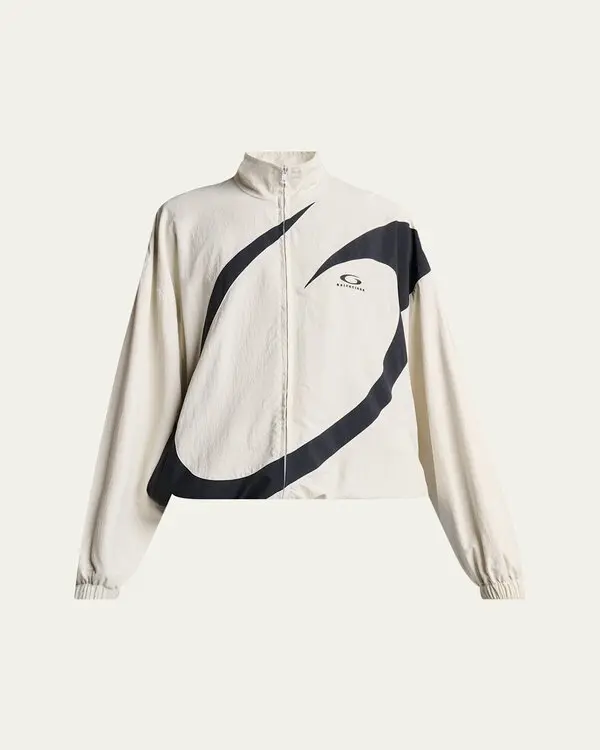 Balenciaga Nylon Track Jacket With Circle Logo