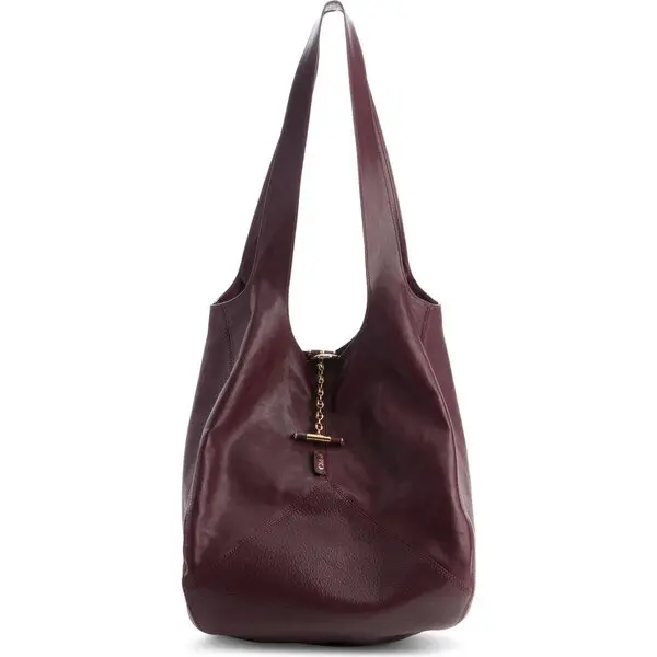 Chloé Balloon Patchwork Leather Hobo Bag - Grenat