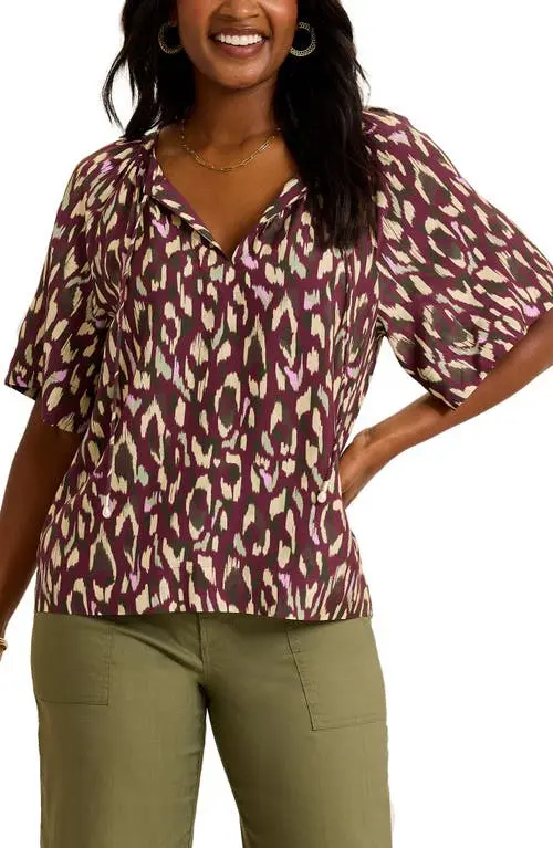 Tommy Bahama Cheetah Cove Elbow Sleeve Top