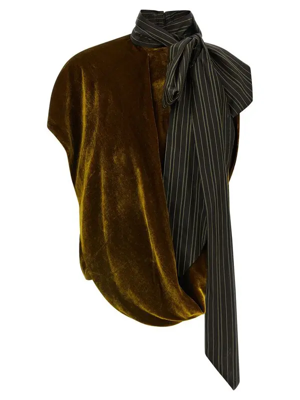 Dries Van Noten Cresta Velvet Top