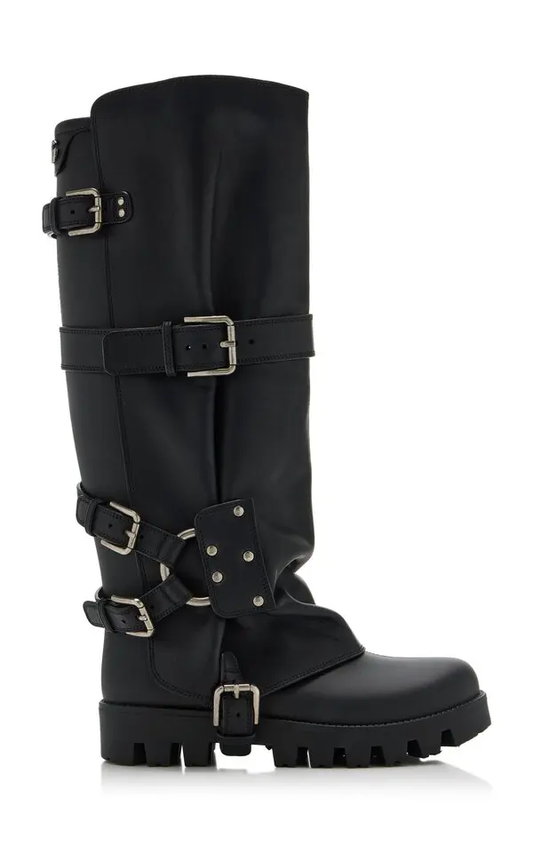 Dolce & Gabbana Rubber And Calfskin Boots