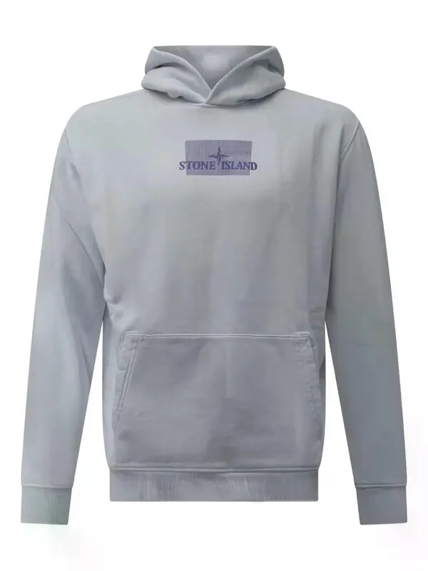 Stone Island Grid-print Hoodie