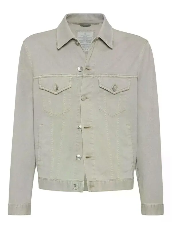 Brunello Cucinelli Button-front Long-sleeve Denim Jacket