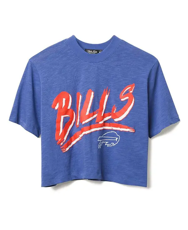 Junk Food Clothing Nfl Buffalo Bills Thrill Mock Neck Crop Tee - Liberty