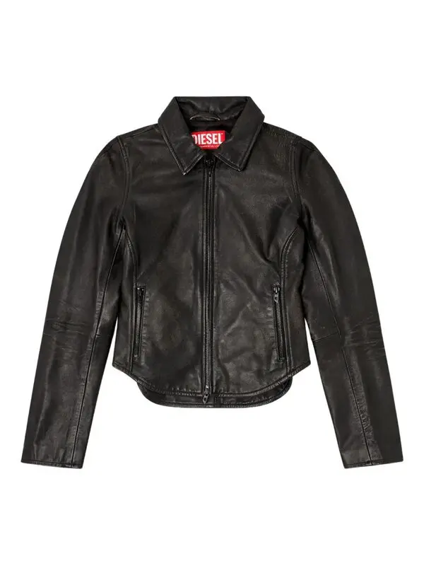 Diesel L-egrad Leather Zip-up Jacket