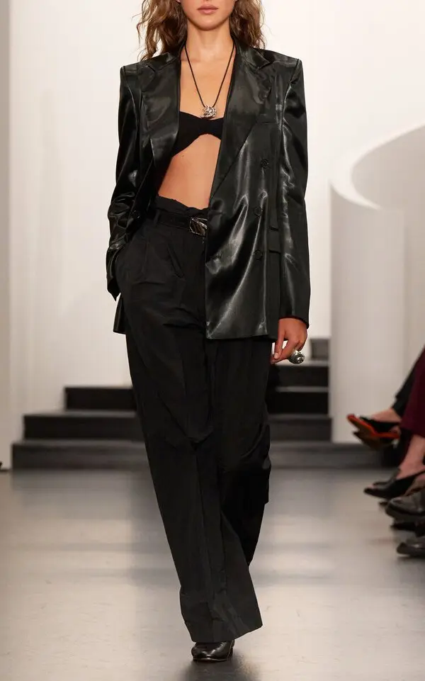 Ralph Lauren Alanna Cotton-Blend Straight-Leg Pants - Black | Editorialist