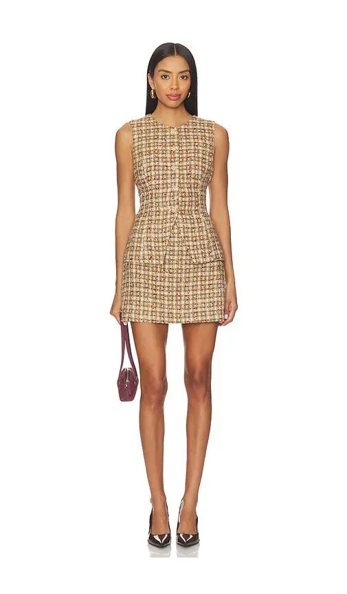 Astr The Label Dilone Tweed Mini Dress