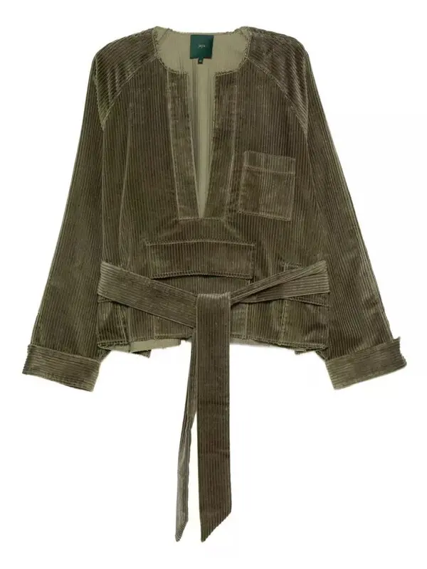 Jejia Corduroy Tie Blouse