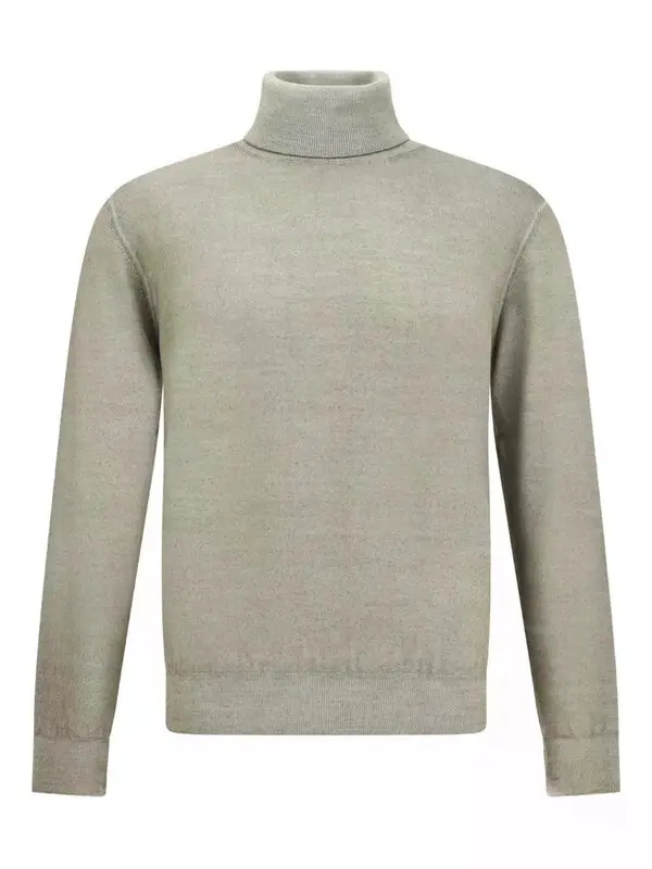 CRUCIANI Ribbed Turtleneck Sweater - Grey