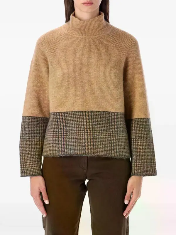 Emporio Armani Check Knitwear - Brown