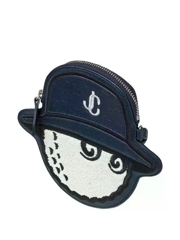 JIMMY CHOO Logo-embroidered Pouch - Latte Mix