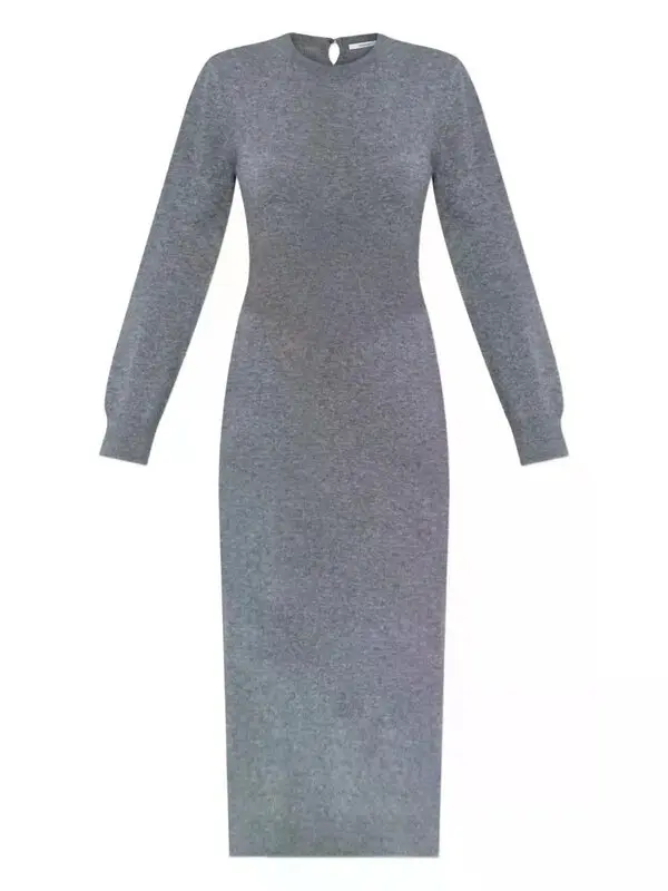 Givenchy Ribbed Knit Midi Dress - Grey