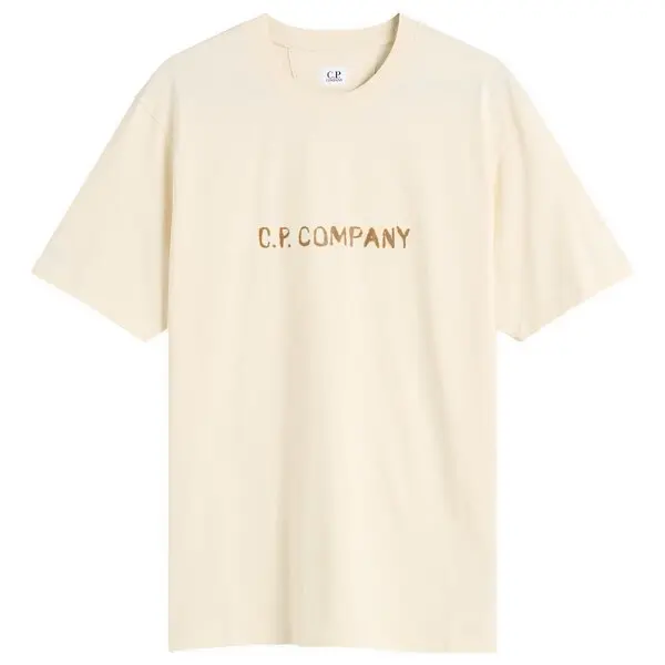 C.P. COMPANY Text Logo T-shirt - Pistachio Shell