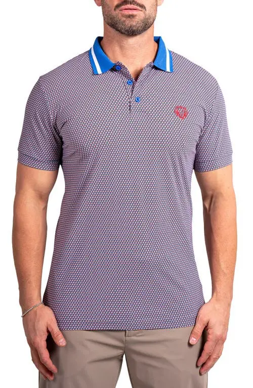 MACEOO Ascension Stretch Nylon Polo - Purple Multi
