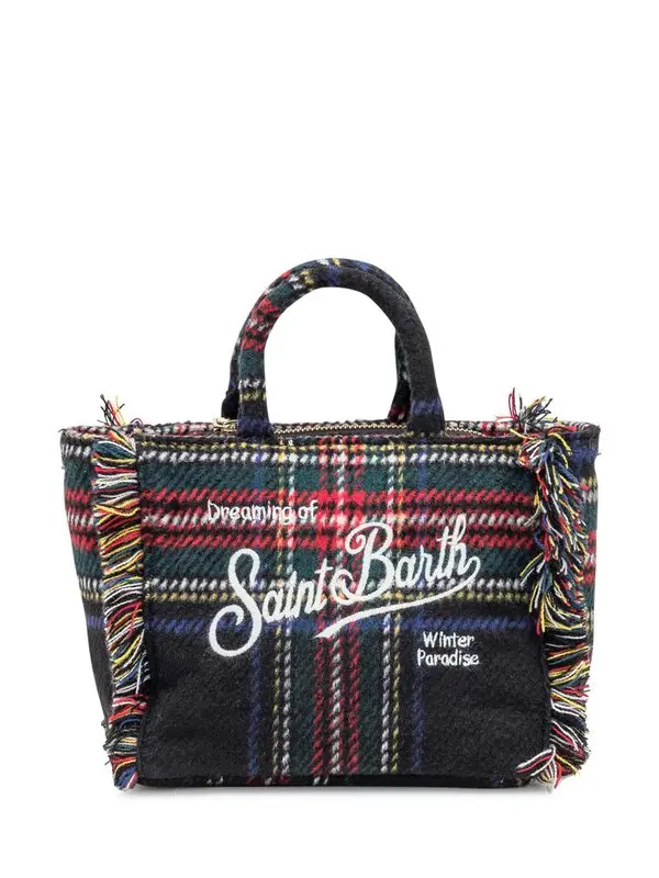 MC2 SAINT BARTH Vanity Mini Tartan Wool Bag