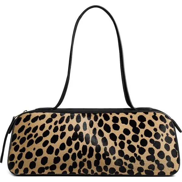 Khaite Simona Calf Hair Shoulder Bag - Camel/black