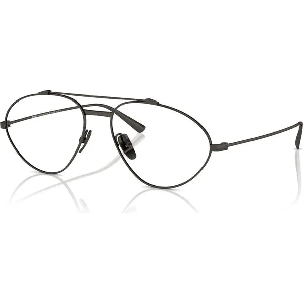 FERRARI 56mm Irregular Full Rim Optical Glasses - Silver