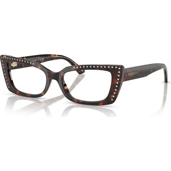 JIMMY CHOO 53mm Cat Eye Eyeglasses - Tortoise